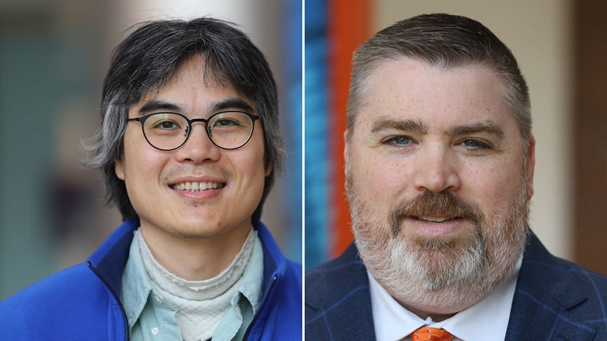 Electrical Engineering and Computer Science Department Chair Alex K. Jones and Professor Bryan ...