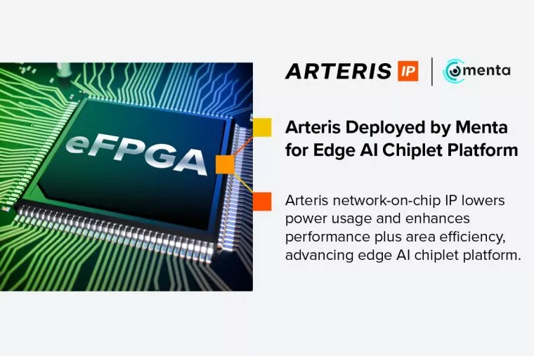Arteris Deployed by Menta for Edge AI Chiplet Platform